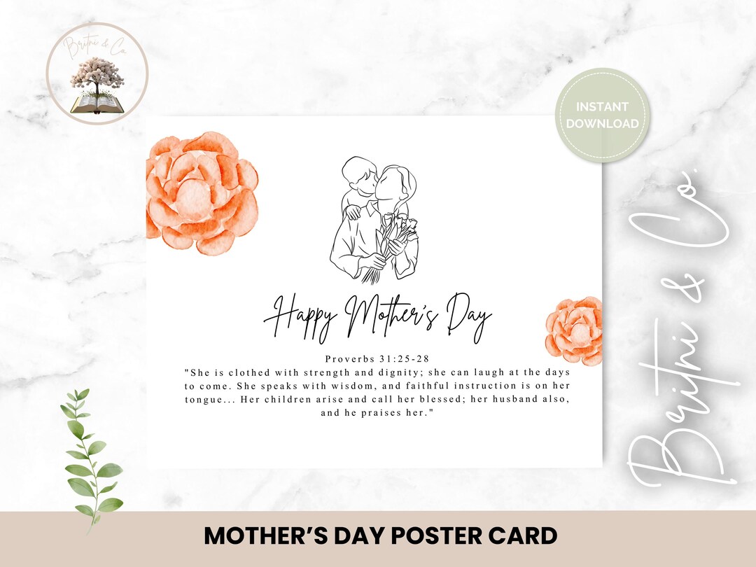 Religious Mother’s Day Handprint/finger Craft, Proverbs 31:25, Perfect ...