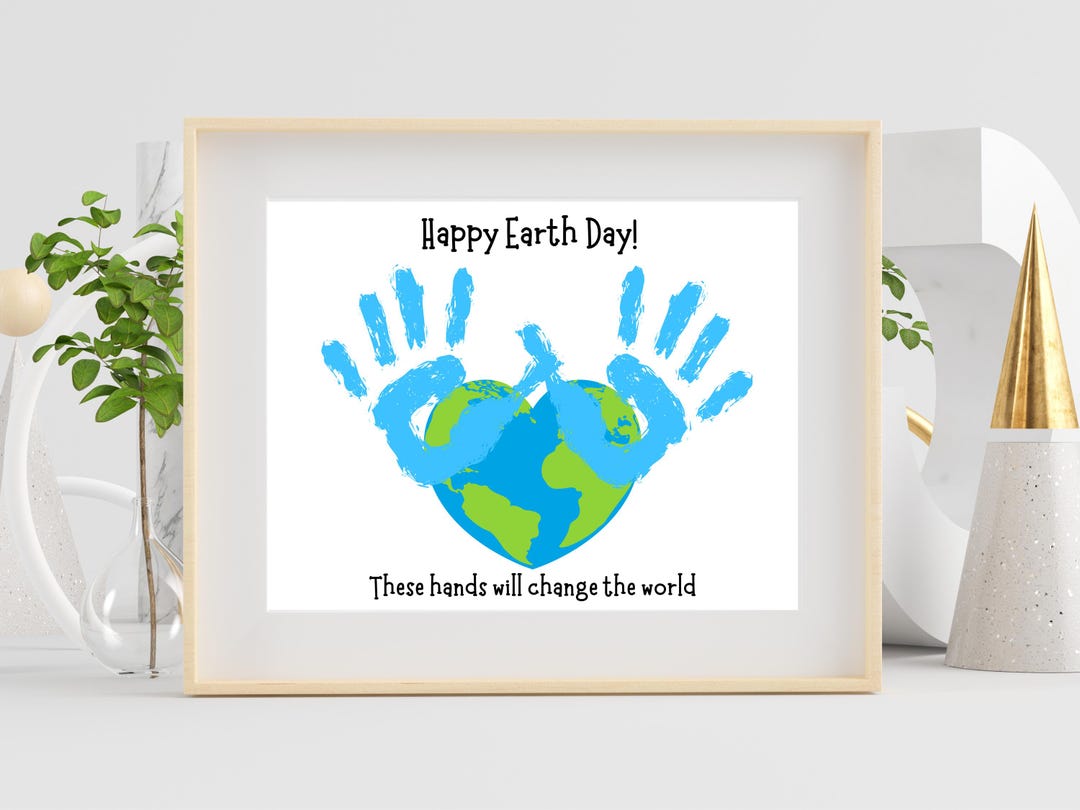 Earth Day Handprint Art: DIY Keepsake (digital Download) - Etsy