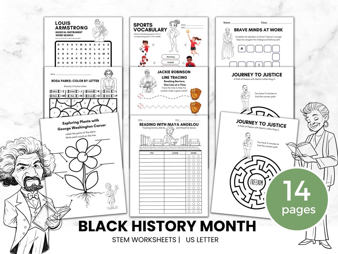 Black History STEM Worksheets, Classroom Activities Bundle (digital ...
