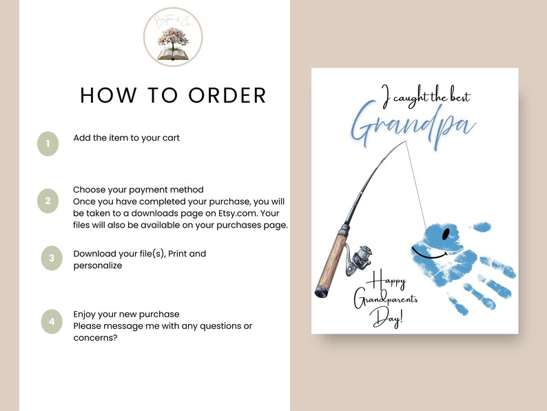 Fishing Grandparent's Day Handprint Poem Craft: Keepsake Printable ...