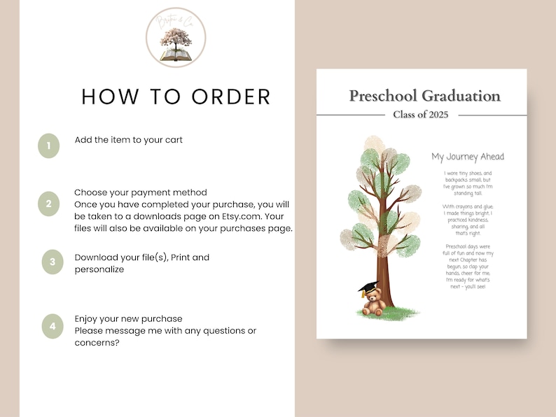 Preschool Graduation Poem and Handprint/ Fingerprint Craft for the Last ...