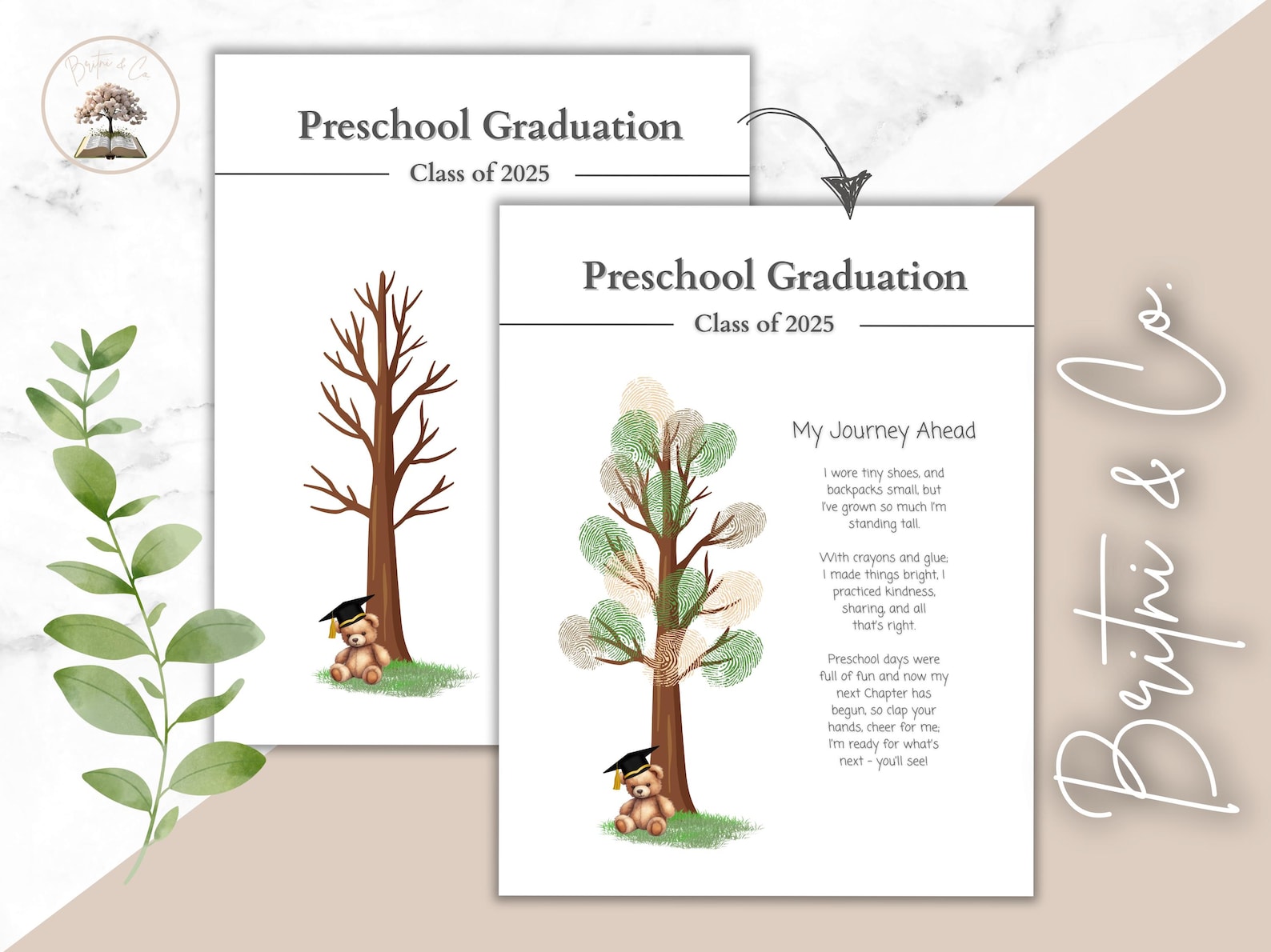 Preschool Graduation Poem and Handprint/ Fingerprint Craft for the Last ...