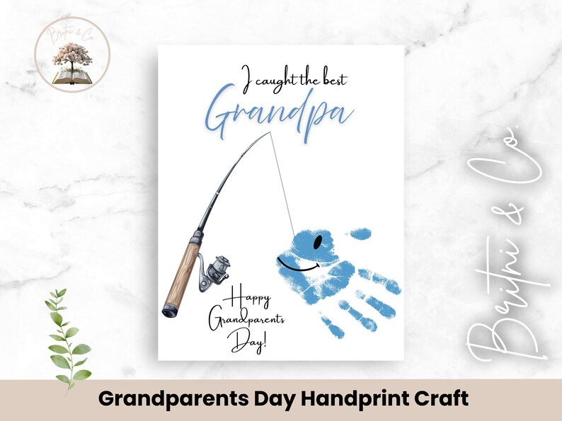 Fishing Grandparent's Day Handprint Poem Craft: Keepsake Printable ...
