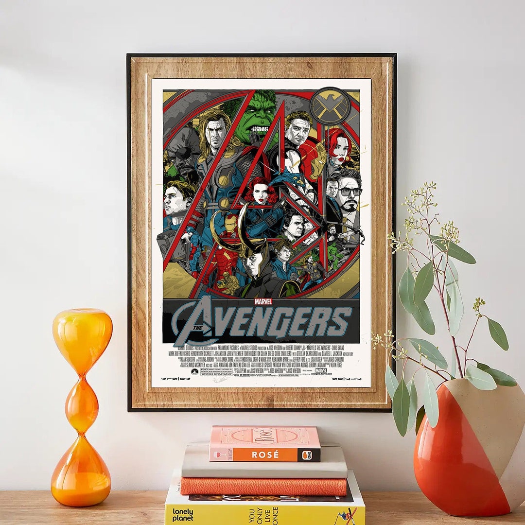 A4 Size Movie Poster the Avengers Poster Marvel Poster Vintage Poster ...