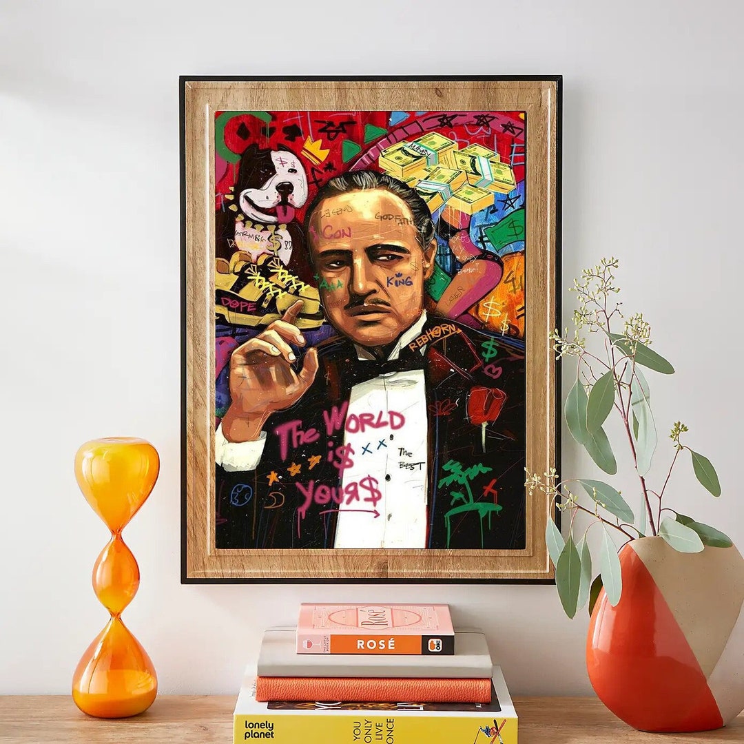 A4 Size Movie Poster Godfather Poster Marlon Brando Poster Vintage ...