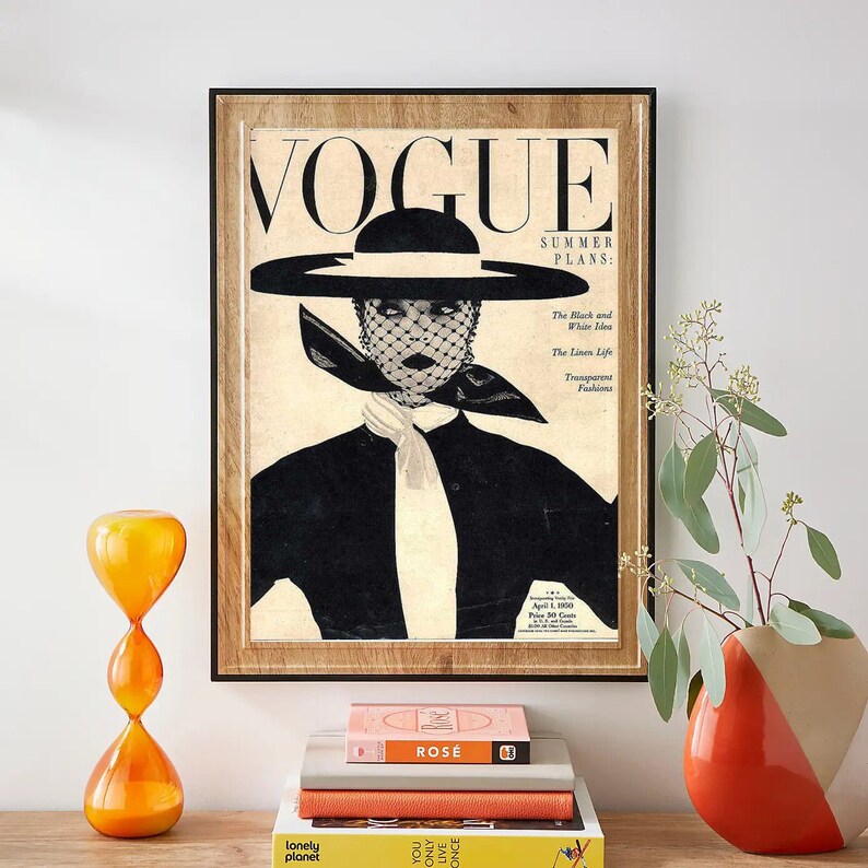A4 Size Poster Vogue Poster Fashion Magazine Poster Vintage Poster - Etsy