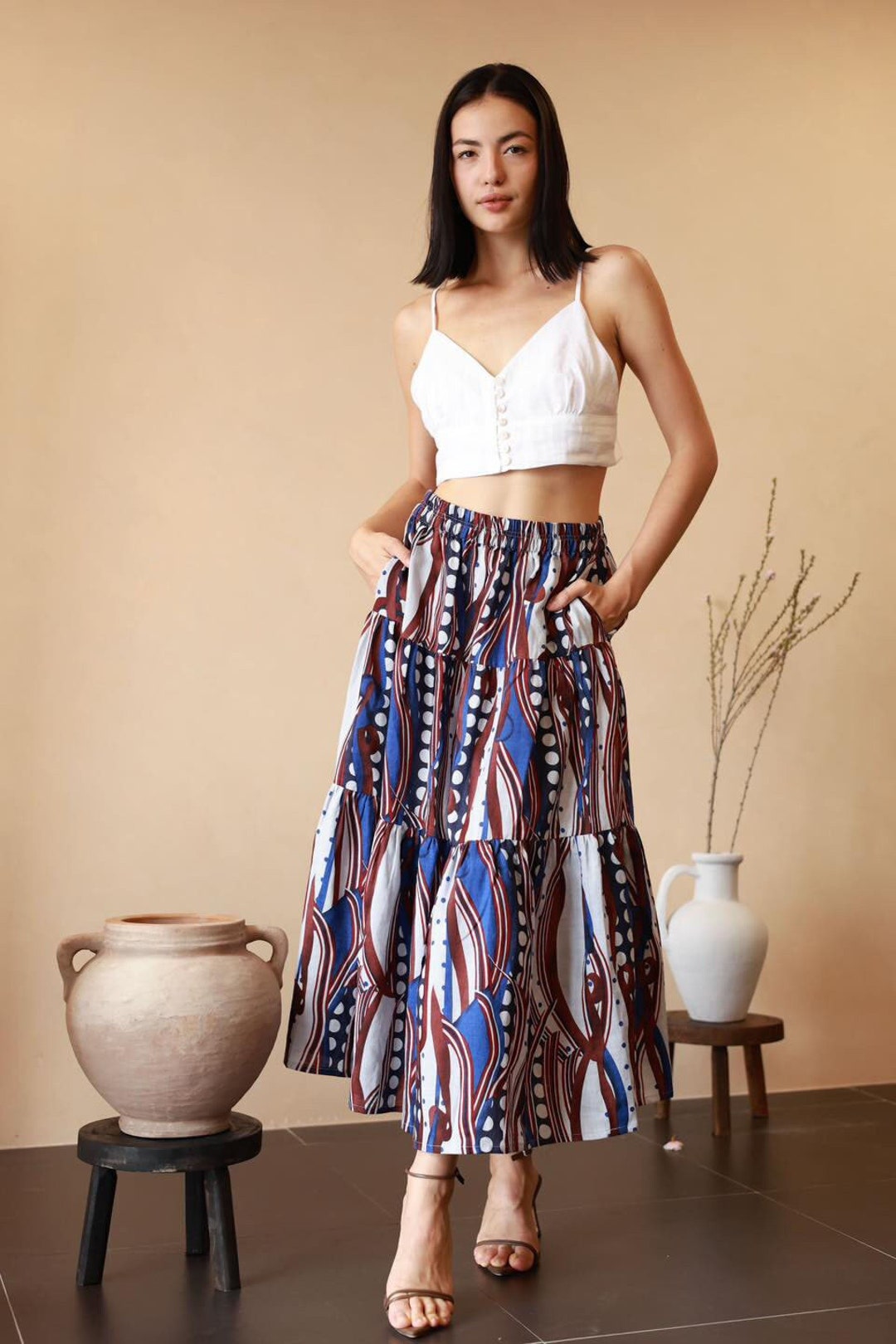 Linen Crop Top for Women With Buttons Down / Linen Bras/ Linen ...