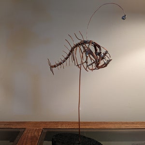Hand Made Copper Angler Fish - Etsy