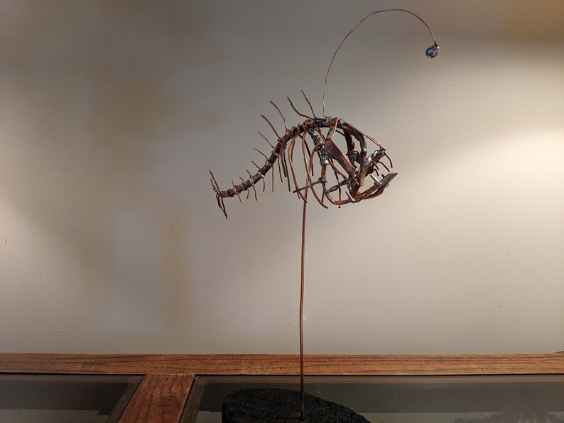 Hand Made Copper Angler Fish - Etsy