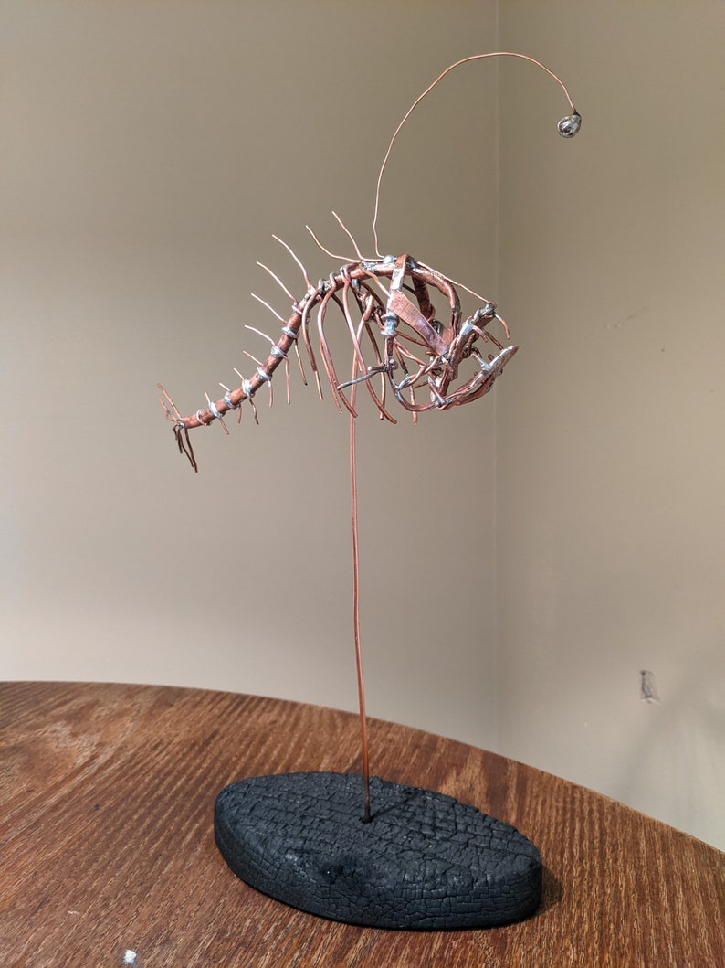 Hand Made Copper Angler Fish - Etsy