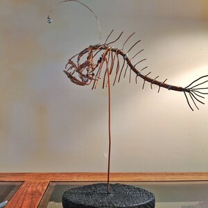 Hand Made Copper Angler Fish - Etsy