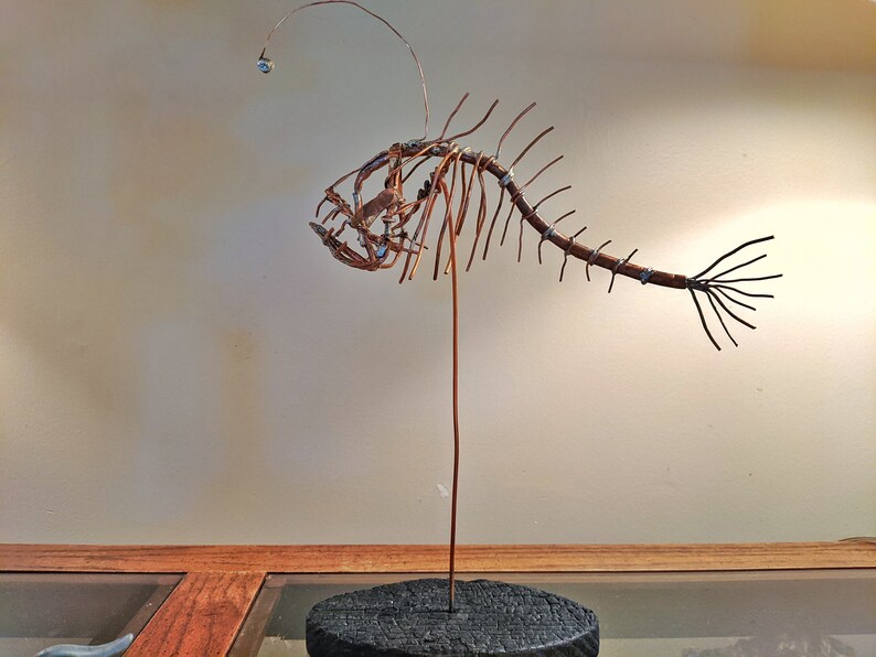 Hand Made Copper Angler Fish - Etsy
