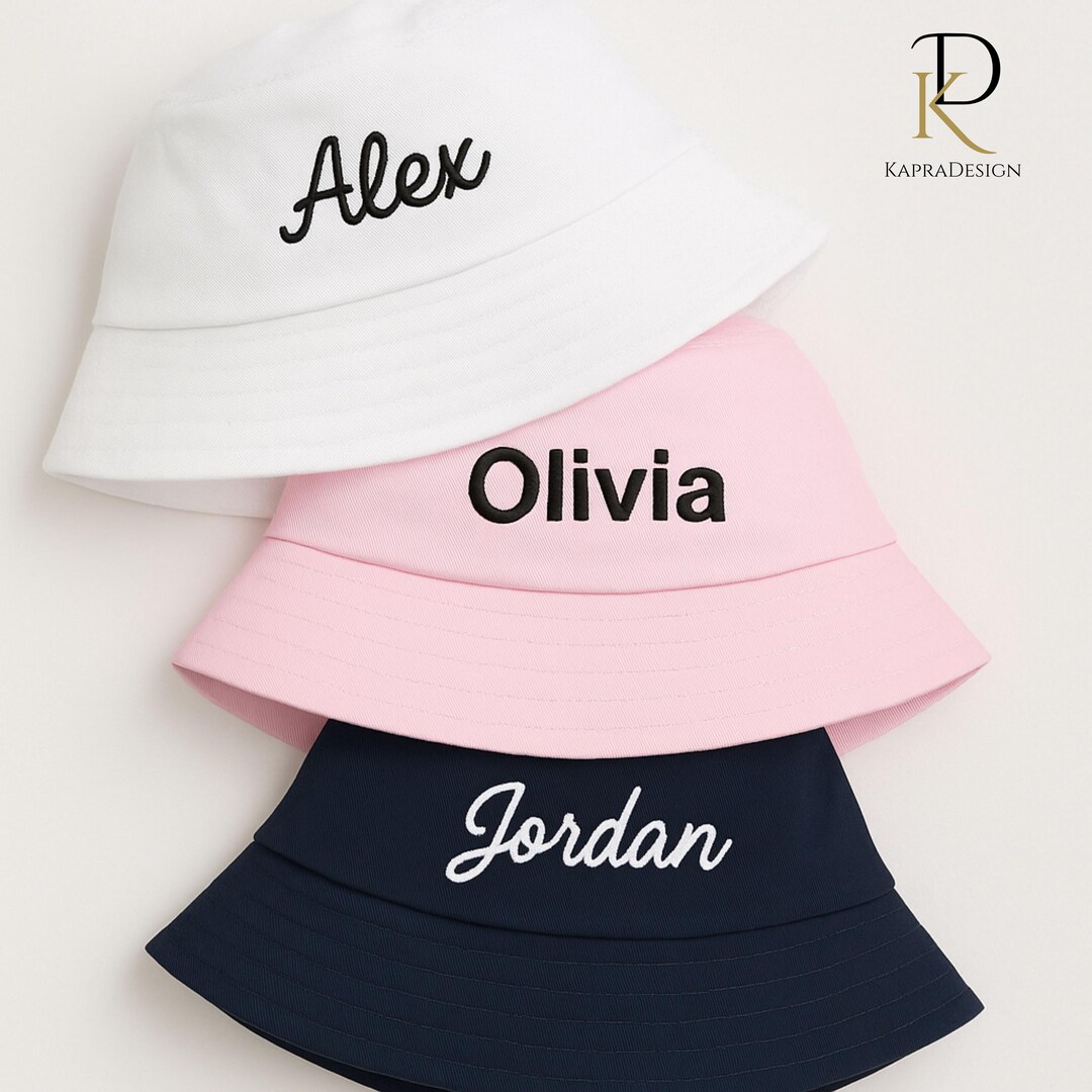 Personalised Baby Sun Hat With Name, Custom Embroidered Surfing Beach ...