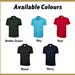 Embroidered Your Text/logo Polo Shirt, Personalised Company Logo ...