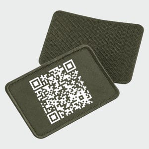 Personalised QR Code Patch, Scannable Social Media QR Codes Patches, Custom Printed Graphics ...