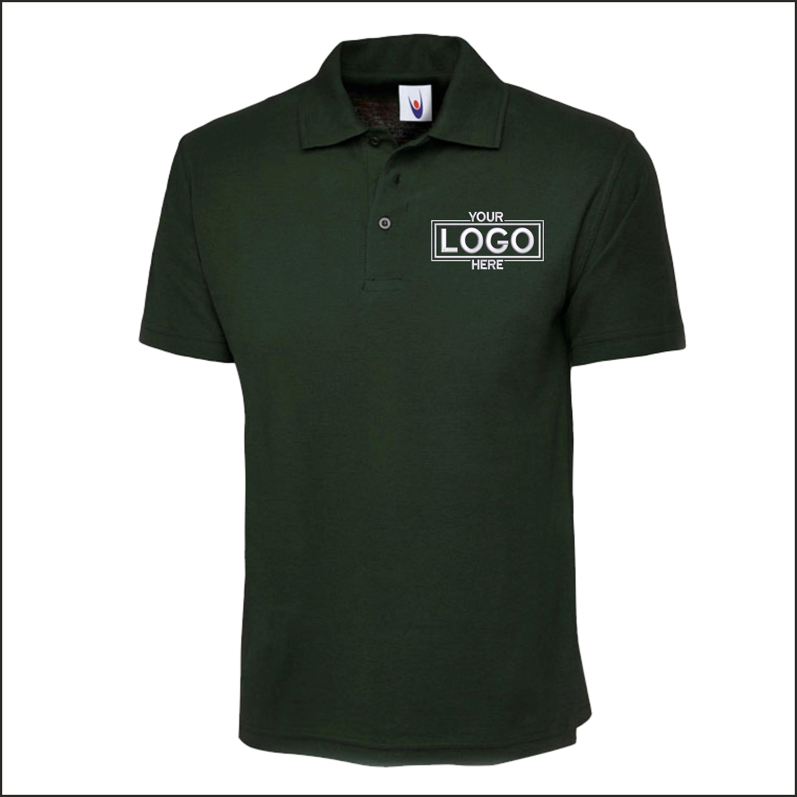 Embroidered Your Text/logo Polo Shirt, Personalised Company Logo ...