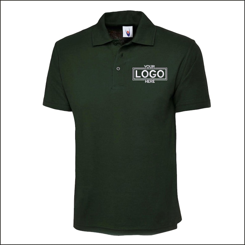 Embroidered Your Text/logo Polo Shirt, Personalised Company Logo ...
