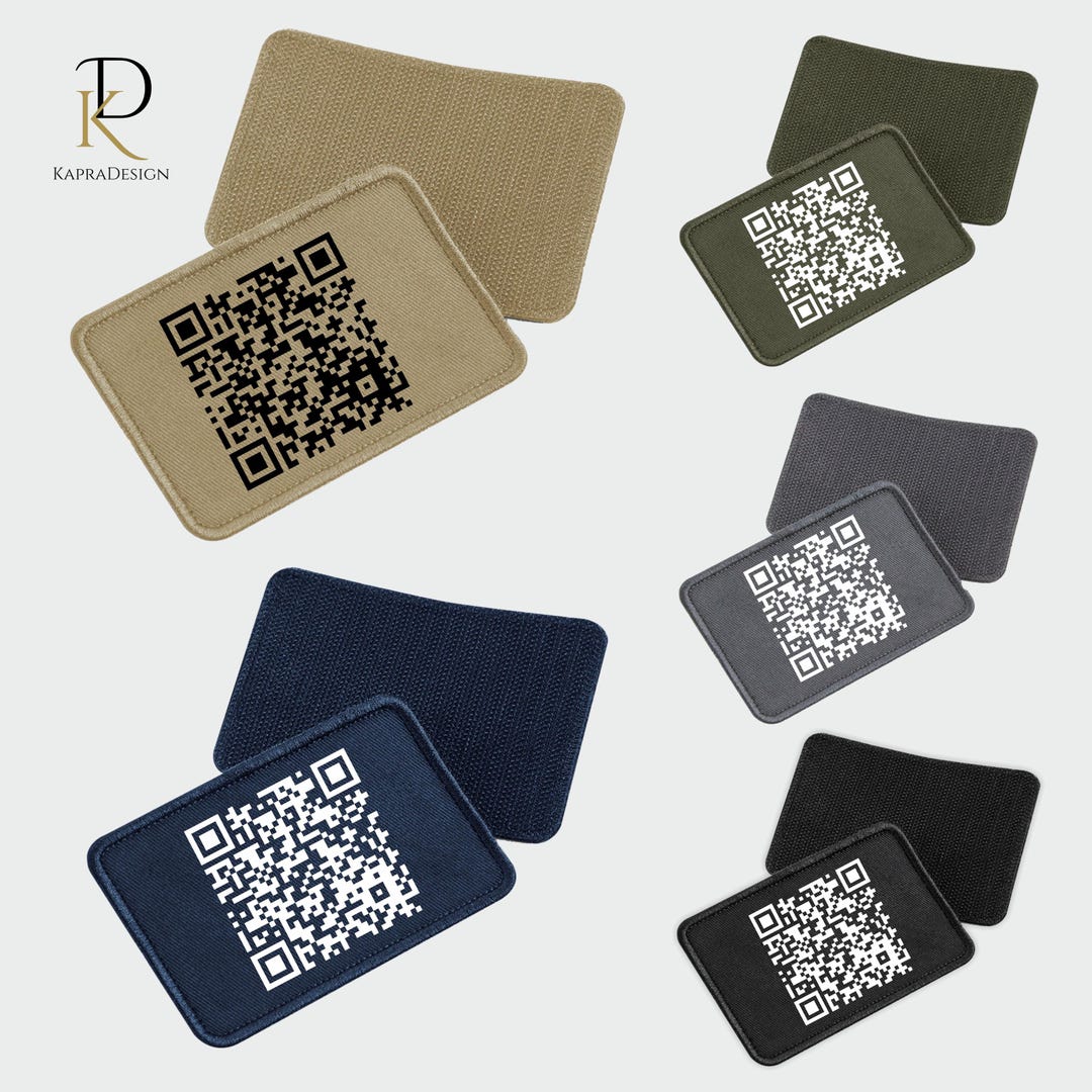 Personalised QR Code Patch, Scannable Social Media QR Codes Patches ...
