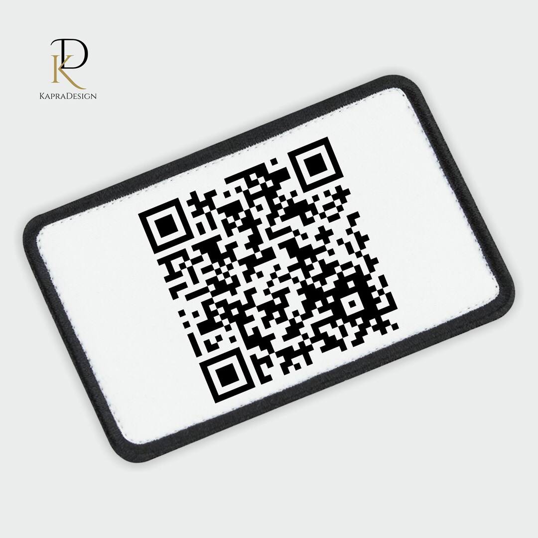 Custom QR Code Printed Patches, Personalised Scannable QR Codes Velcro ...