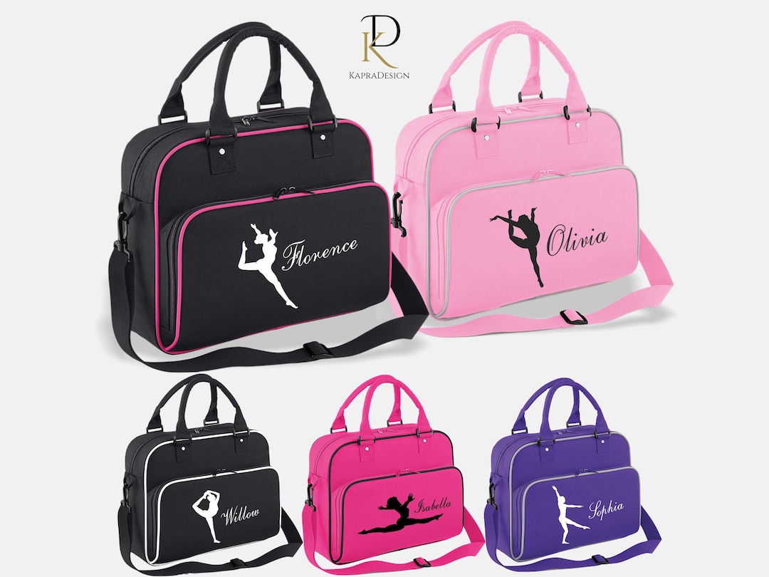 Personalised Name Gymnast Sports Bag, Custom Dancer Logo Printed Bag ...