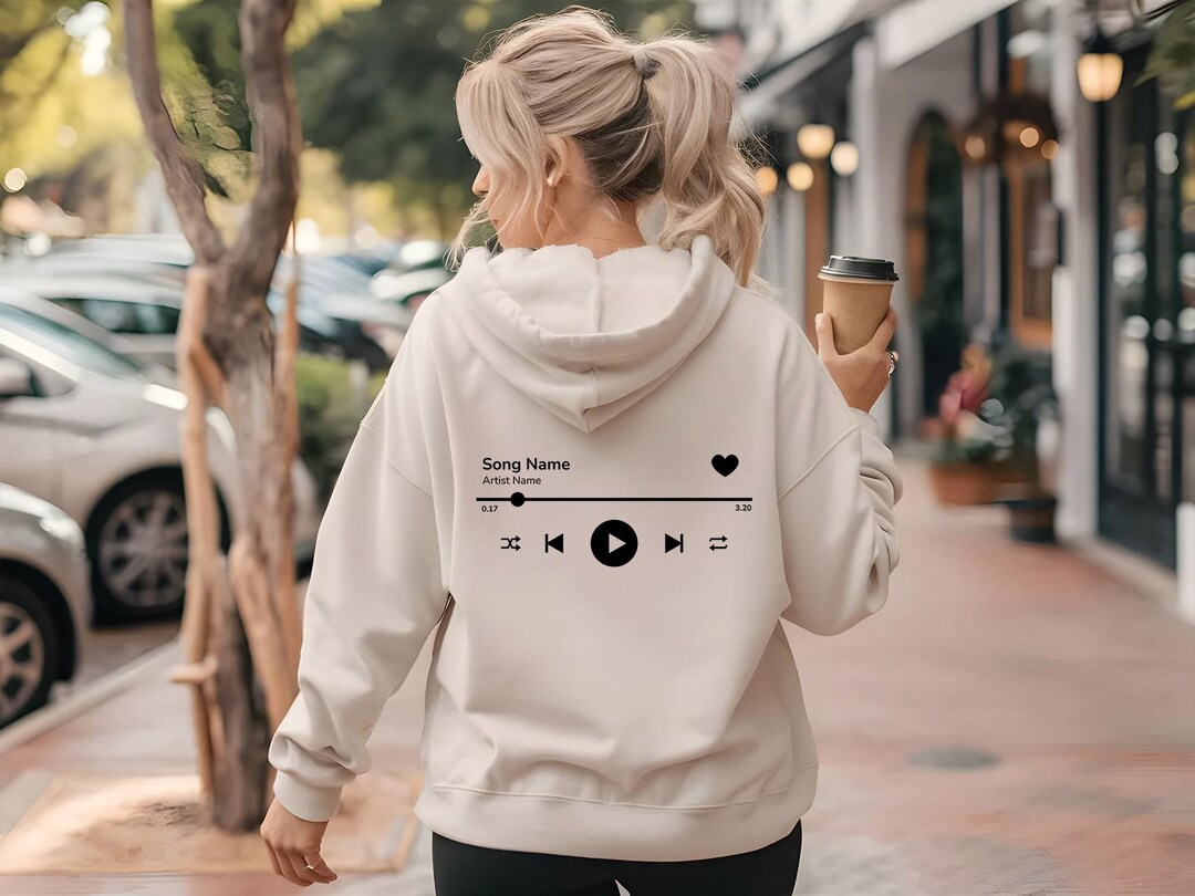Personalised Song Name Hoodie, Music Lovers Printed Hoodies, Custom ...