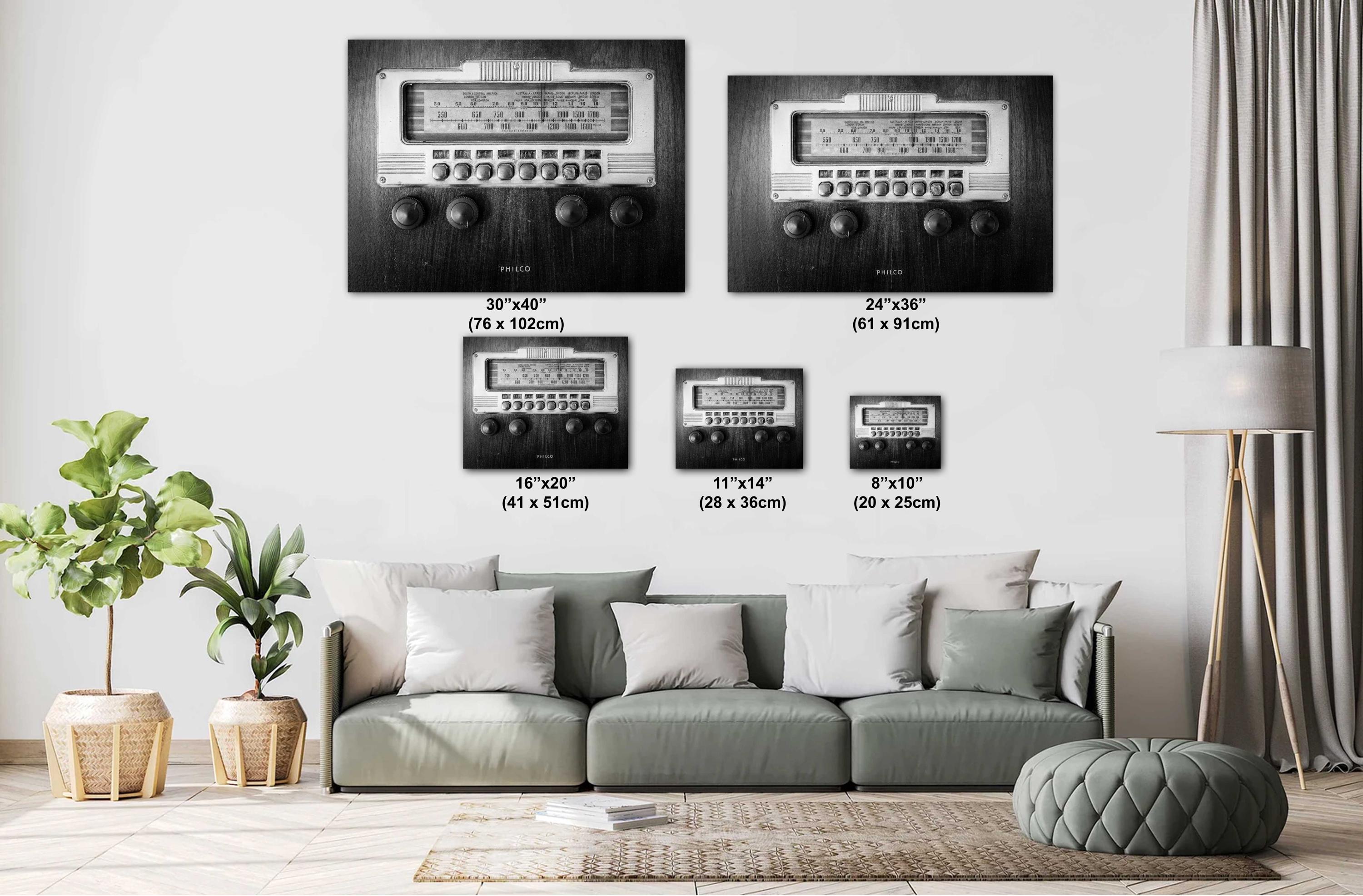 Vintage Radio Photography Home Office Wall Art, Farmhouse Decor ...