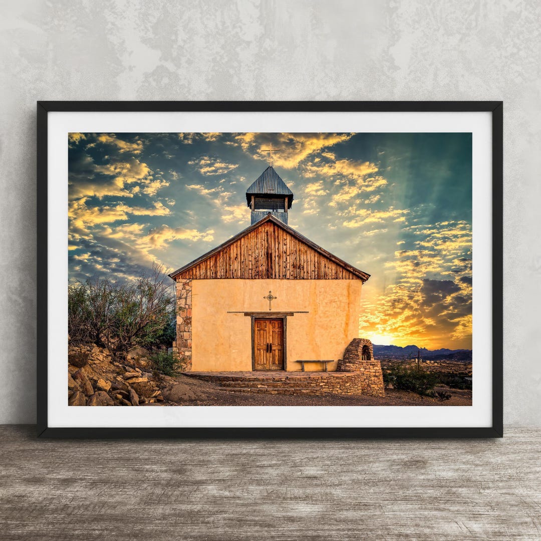 Historic Terlingua Church Wall Art: Desert Architecture Photo Print of ...