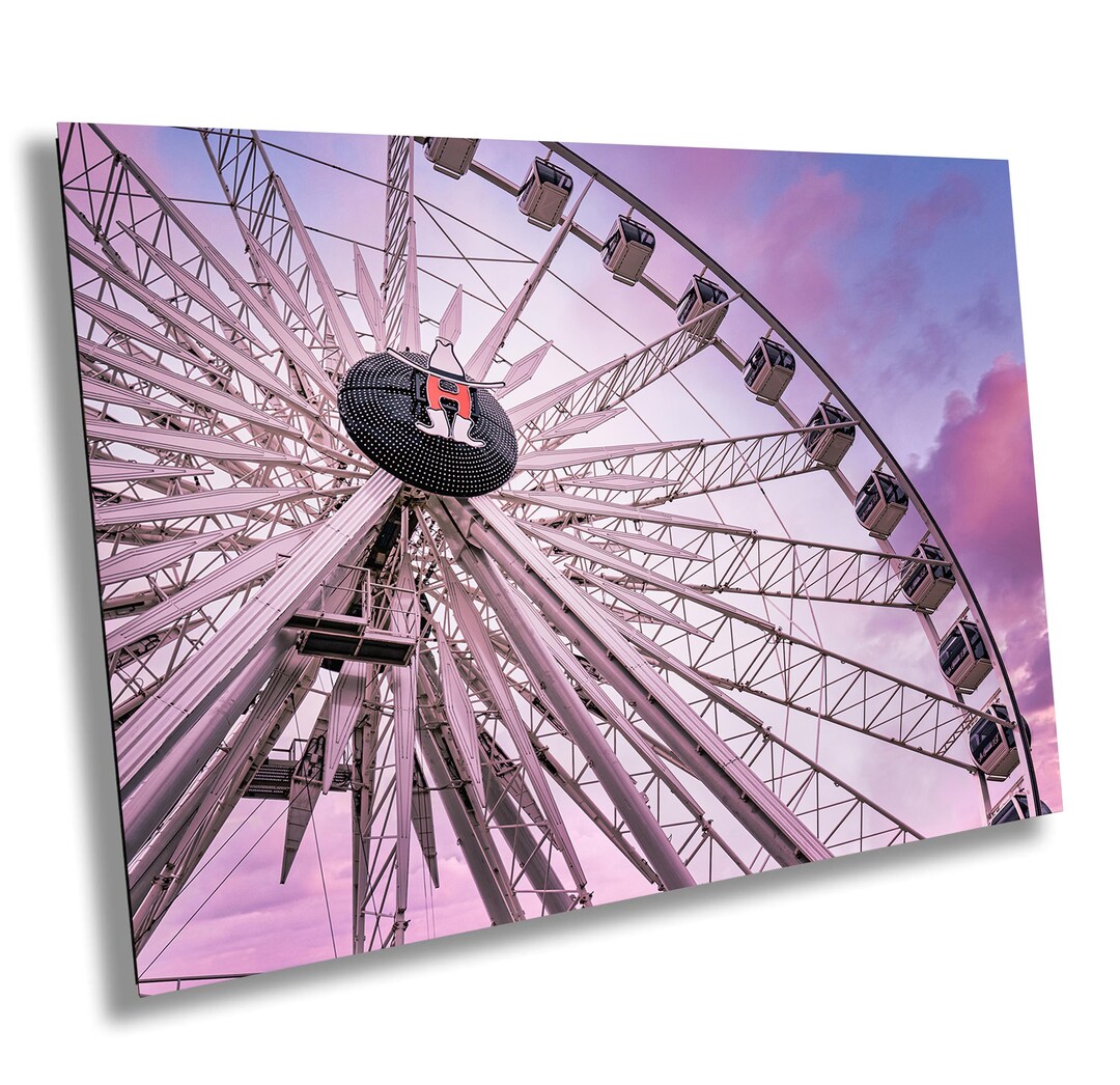 Houston Texas Ferris Wheel Sunset Photo Large Wall Art Print Fine Art ...