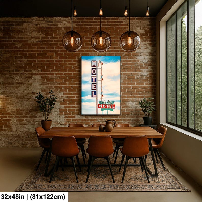 Starlite Motel Diving Lady Sign Photo Print: Mid Century Modern Wall ...