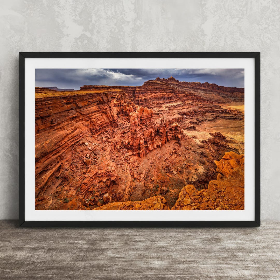 Moab Utah Canyon Wall Art: Red Rock Desert Landscape, Southwest Print ...
