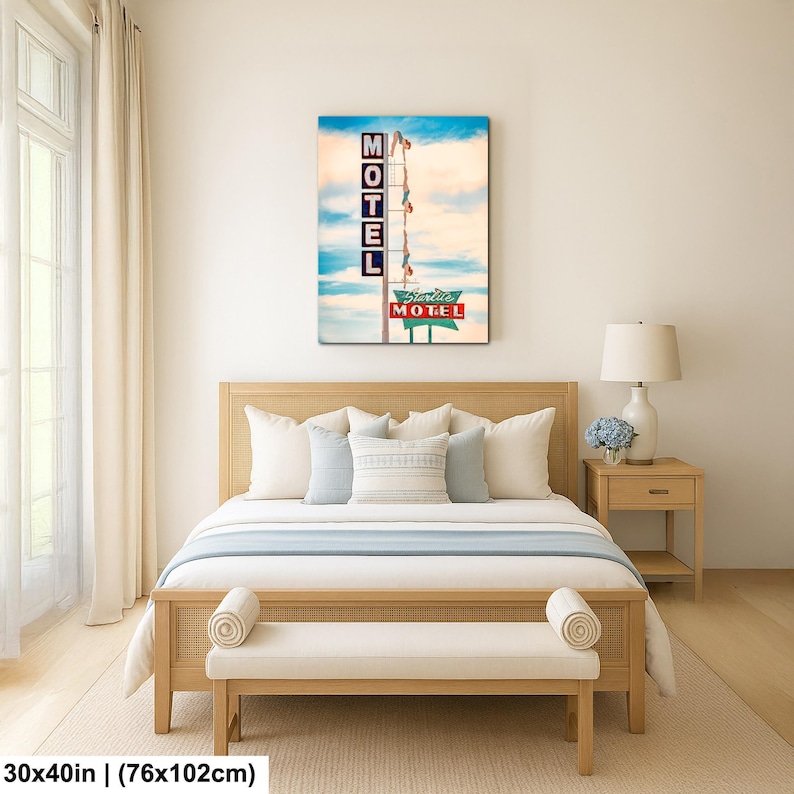 Starlite Motel Diving Lady Sign Photo Print: Mid Century Modern Wall ...