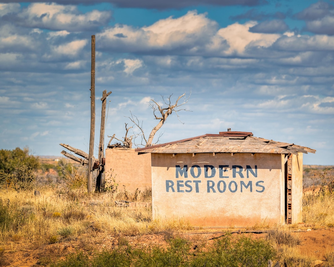 Modern Restrooms on Route 66 Endee New Mexico Photo Original Wall Art ...