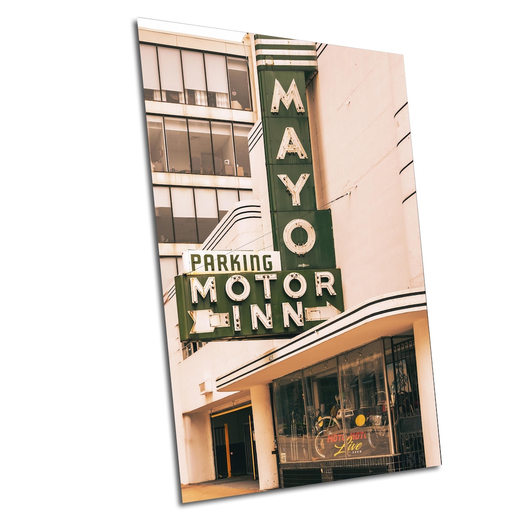 Mayo Motor Inn Tulsa Parking Garage Just off Route 66, Americana Wall ...