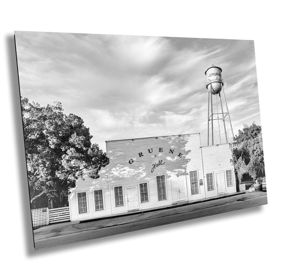 Gruene Hall B&W Photo Print: Oldest Dance Hall in Texas on Premium ...