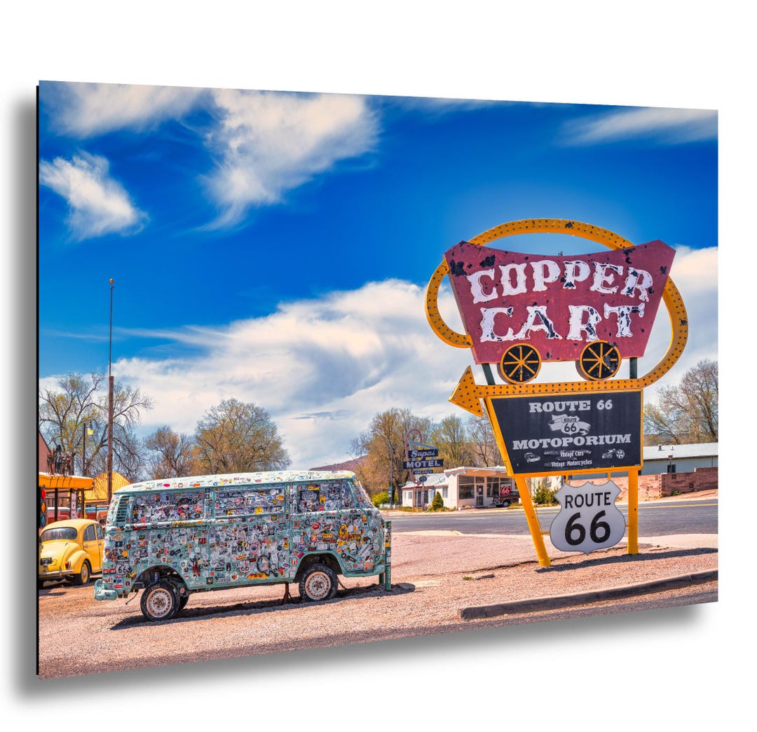 Route 66 Prints - Copper Cart in Seligman, Arizona - Classic Van ...