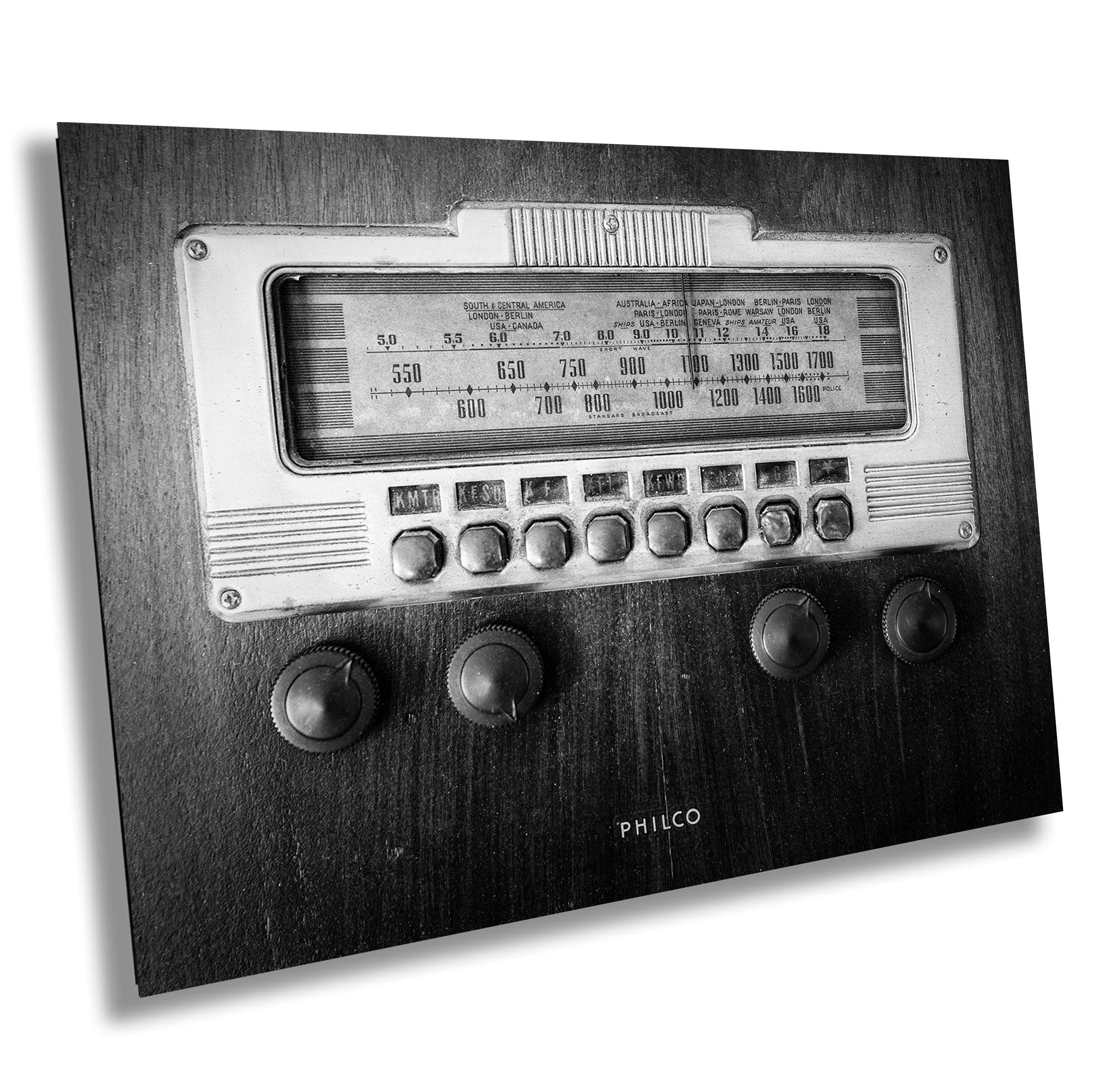 Vintage Radio Photography Home Office Wall Art, Farmhouse Decor ...