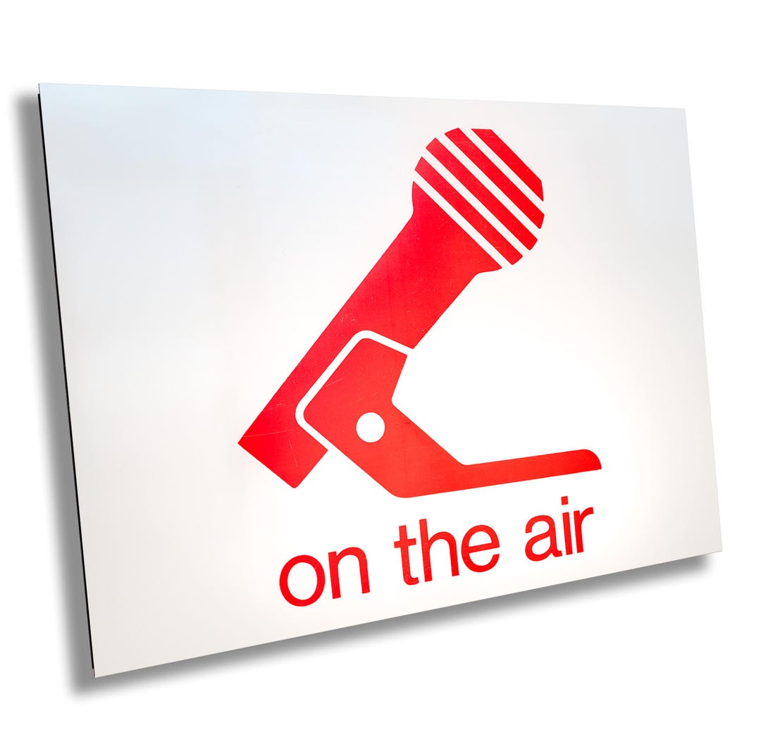 Vintage 'on Air' Sign Art Print: Radio Station Decor - Etsy