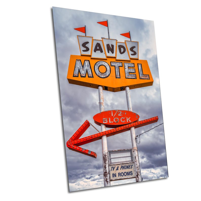 Route 66 Vintage Motel Neon Sign Photography, Sands Motel Grants NM ...