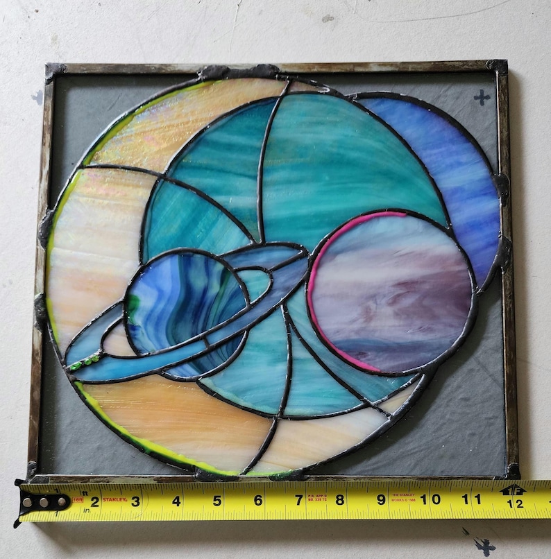 Stained Glass Glow in the Dark Planets With Three Small Uranium Glass ...