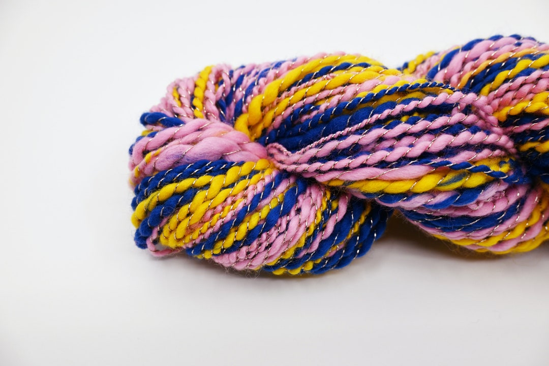 Wool Spiral Art Yarn- Toy Box Sparkle - Etsy