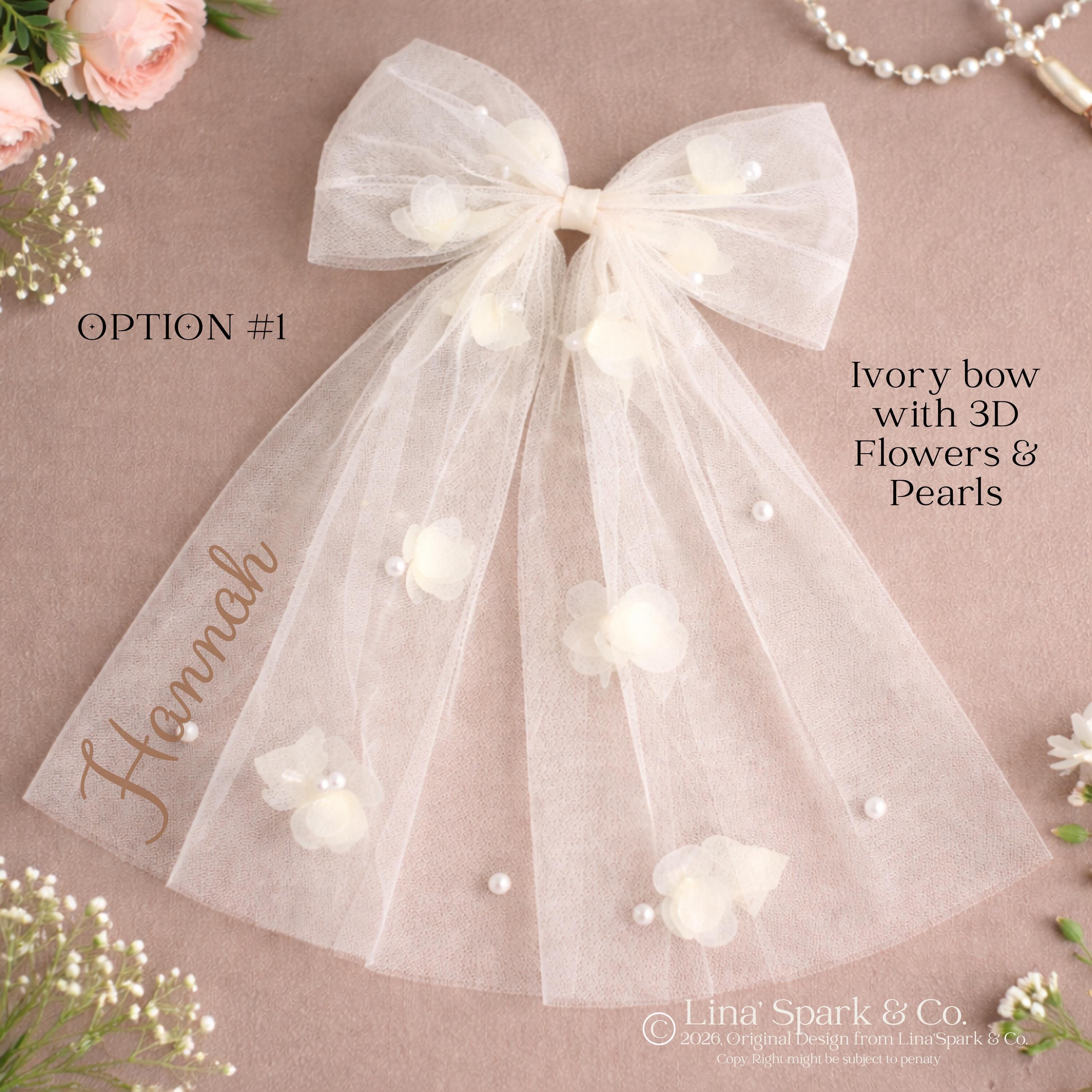 Personalized Flower Girl Hair Bow for Girls, Name Embroidered Flower ...