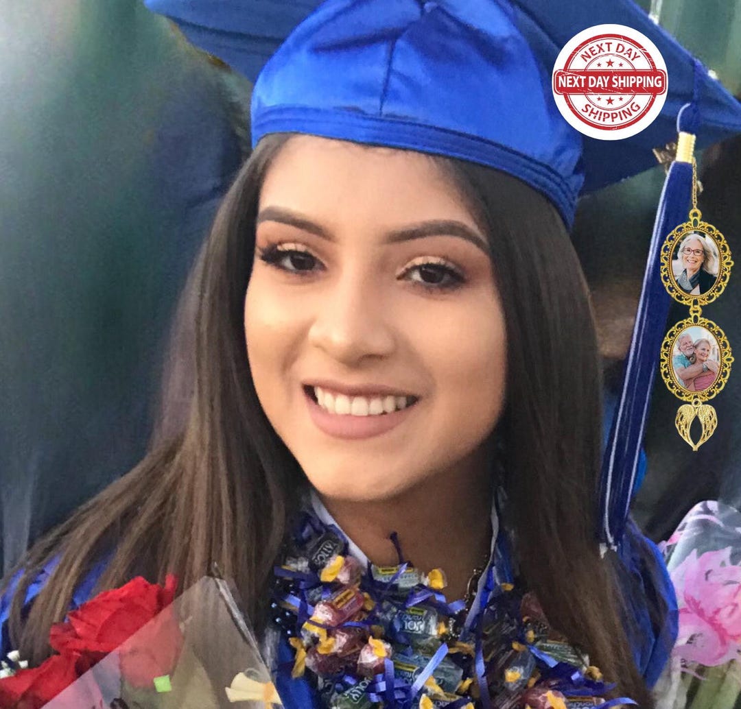 Graduation Tassel Charm With Angel Wings Graduation Tassel Memorial ...