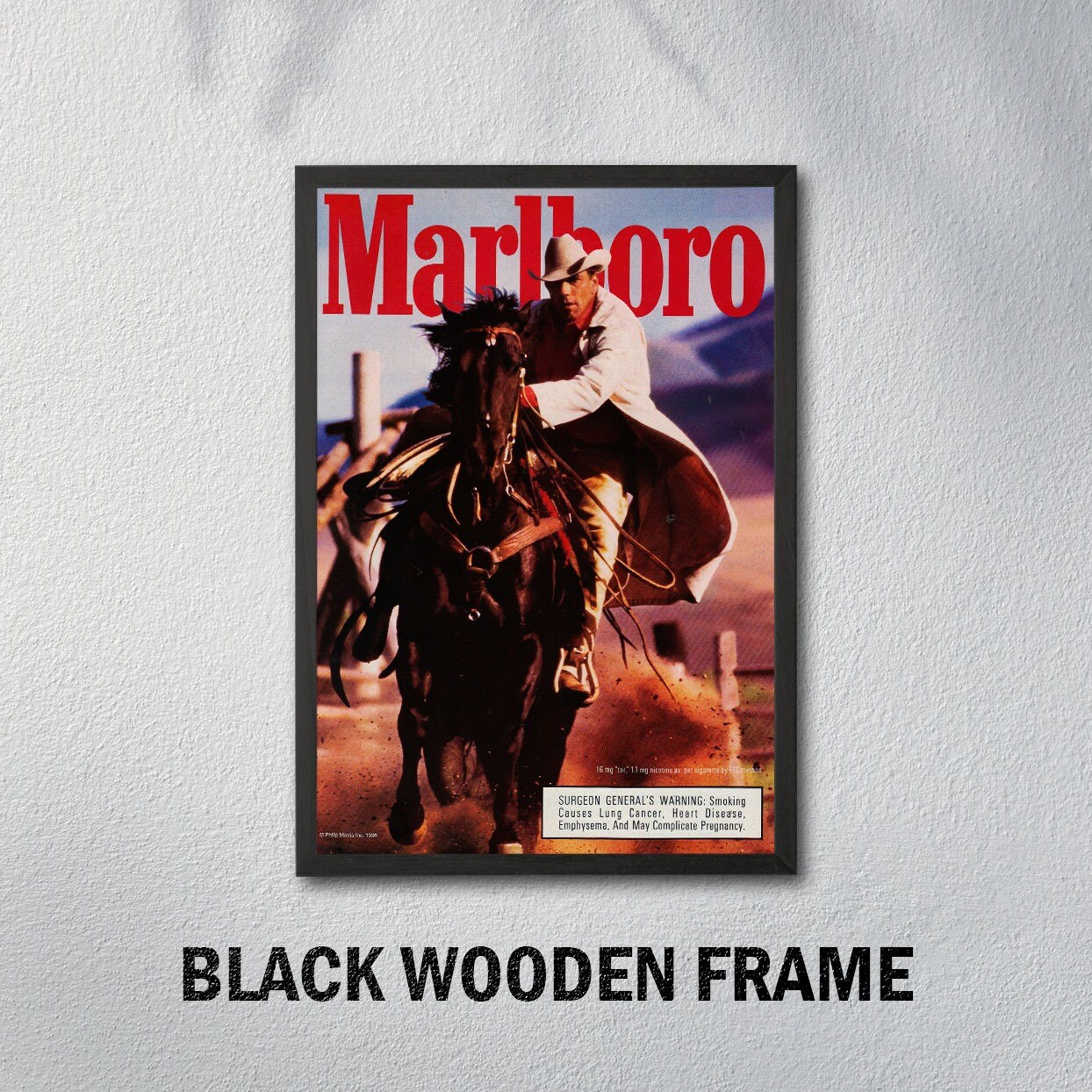 Marlboro Man Marlboro Vintage Poster Marlboro Cigar Marlboro Retro Wall ...