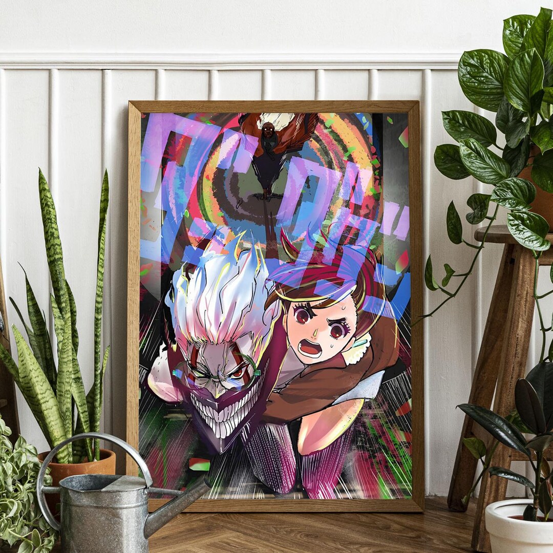 Dandadan Collage Style Poster, Anime Gift, Neon Wall Art, Anime Decor ...