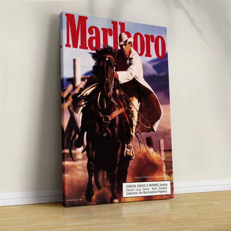 Marlboro Man Marlboro Vintage Poster Marlboro Cigar Marlboro Retro Wall ...