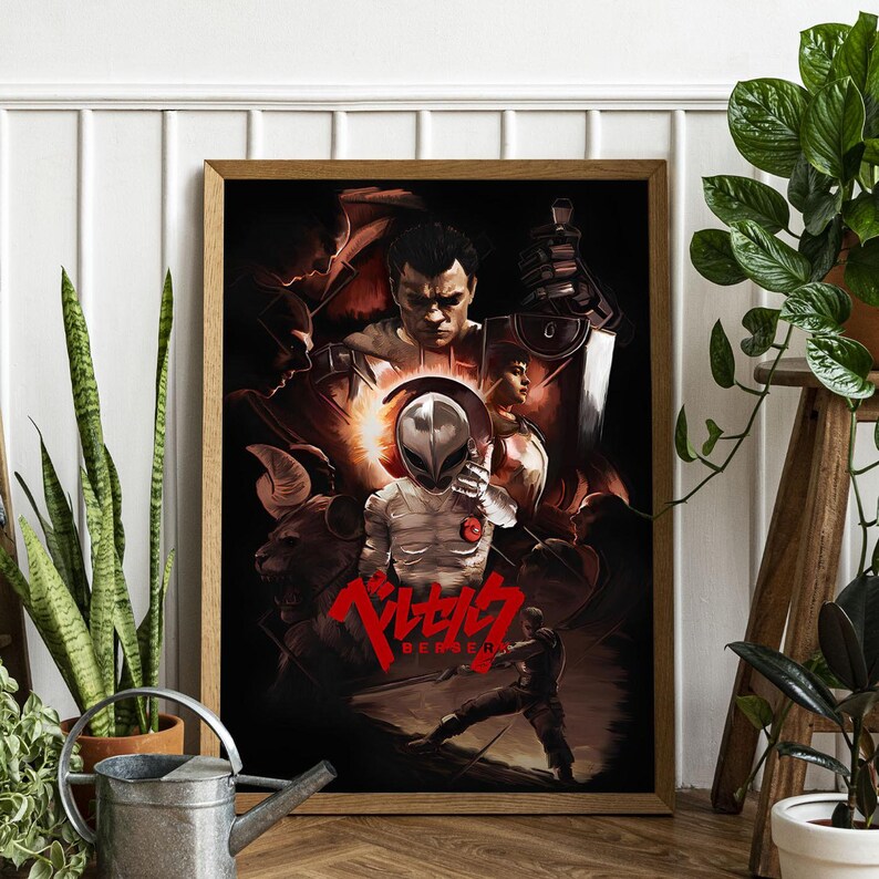 Berserk Poster Berserk Guts Berserk Print Anime Manga Art Minimalist ...