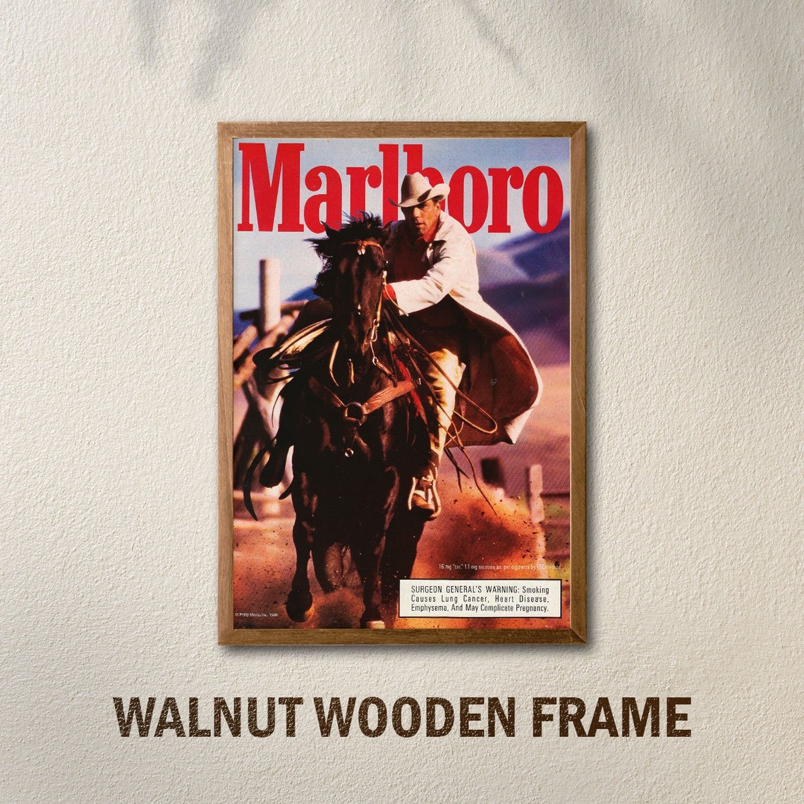 Marlboro Man Marlboro Vintage Poster Marlboro Cigar Marlboro Retro Wall ...