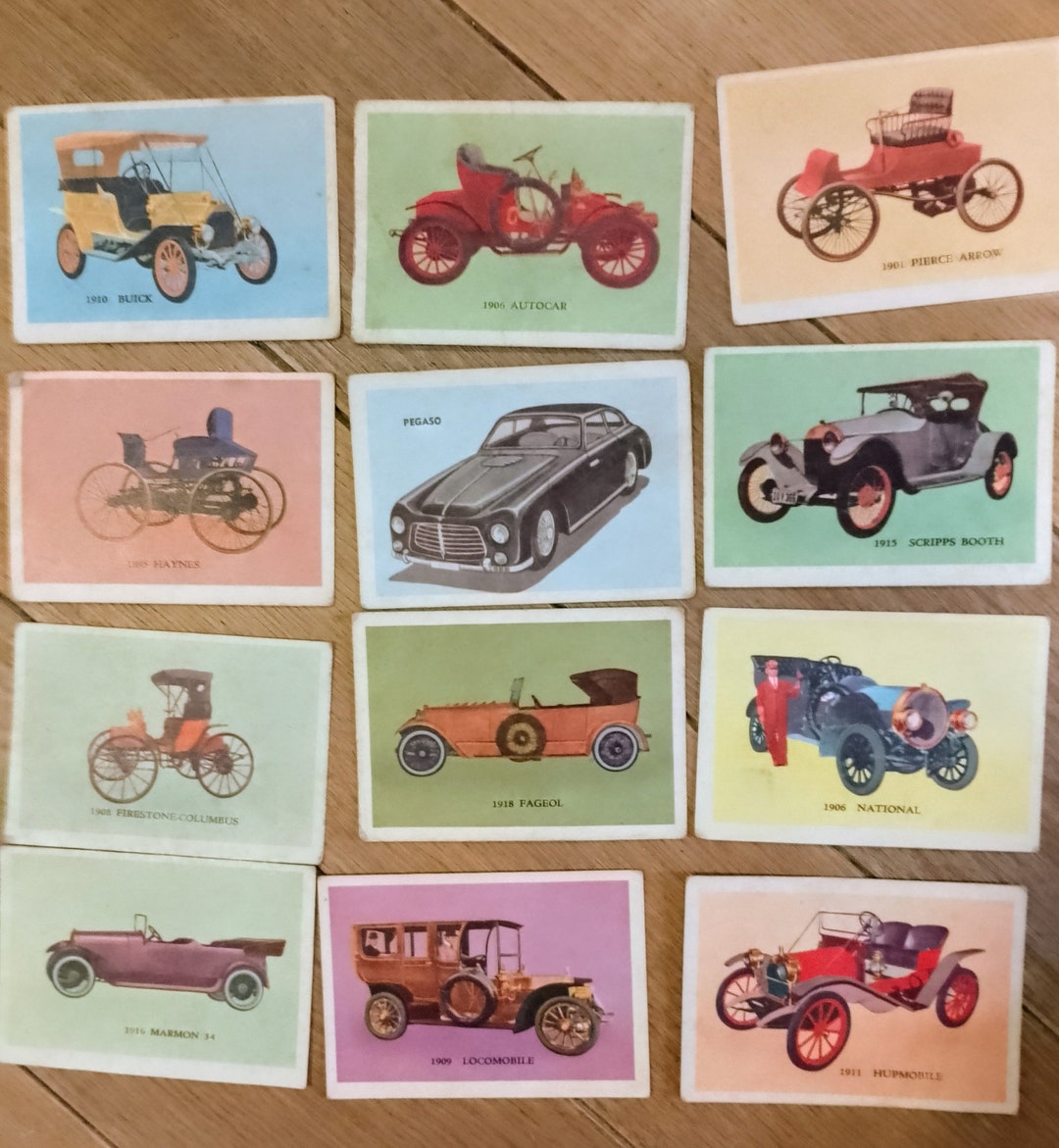 1957 Classic Oak Antique Car Trading Card Set for Collectors and Gifts ...