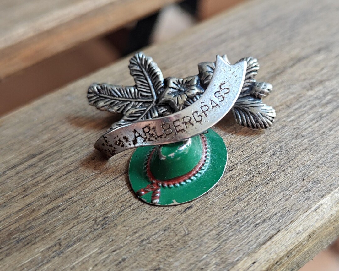 Austrian Alpine Pin Exquisite Vintage Arlberg Pass Hat Souvenir Ideal ...
