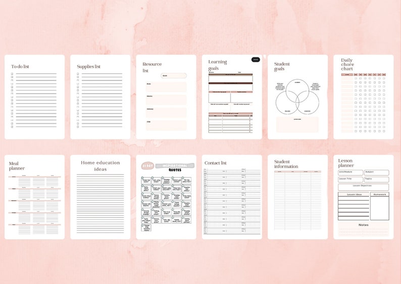 2025 Digital Homeschool Planner Reach Home Education Yearly Goals With ...